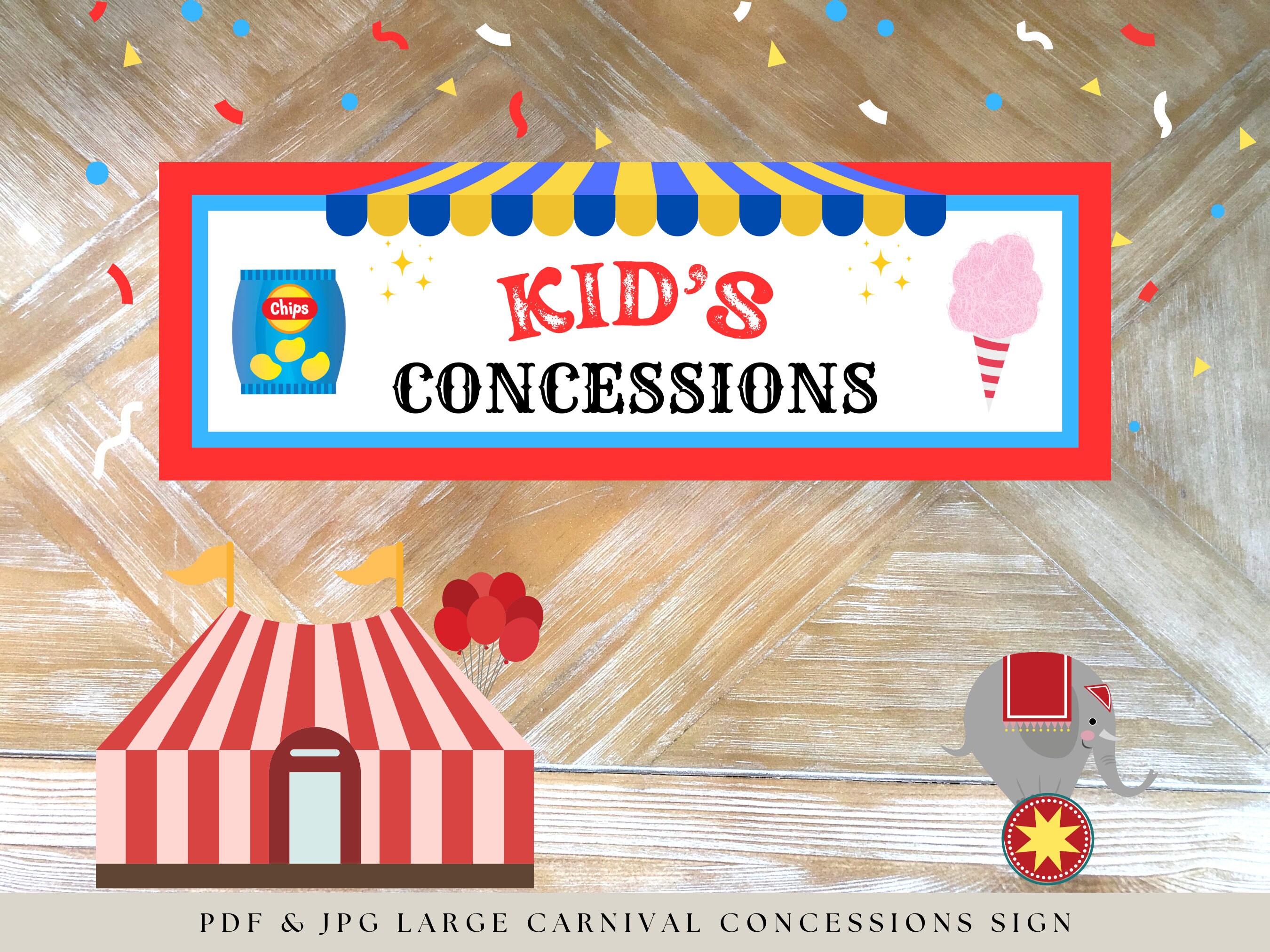Carnival Concession Signs