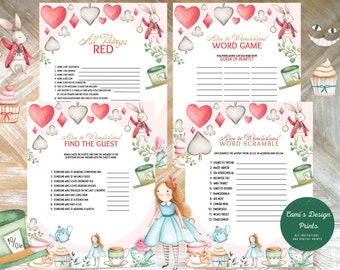 Alice in Wonderland Treasure Hunt Game - Etsy