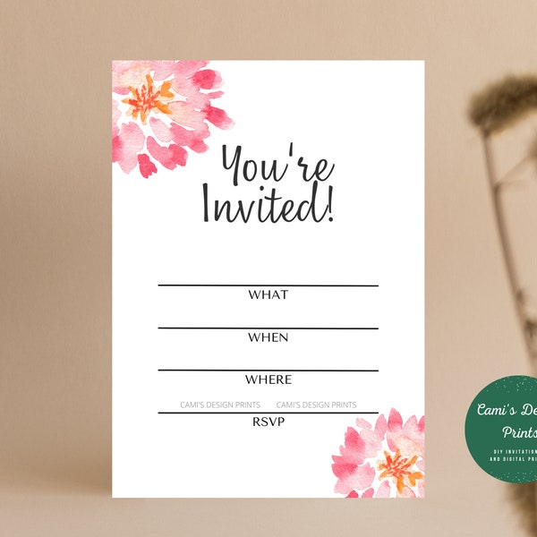 Fill in Invitations - Etsy