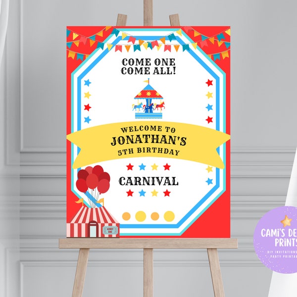 Carnival Party Signs - Etsy