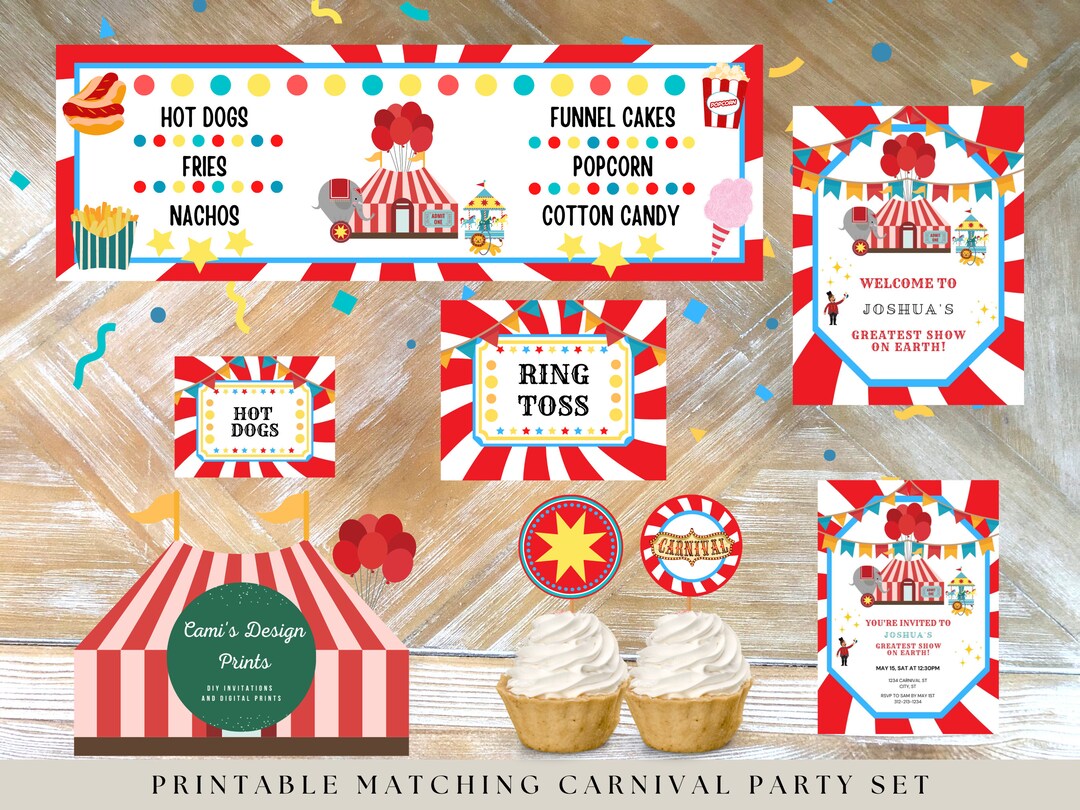 The Ultimate Carnival Party Printable Set Carnival Signs - Etsy