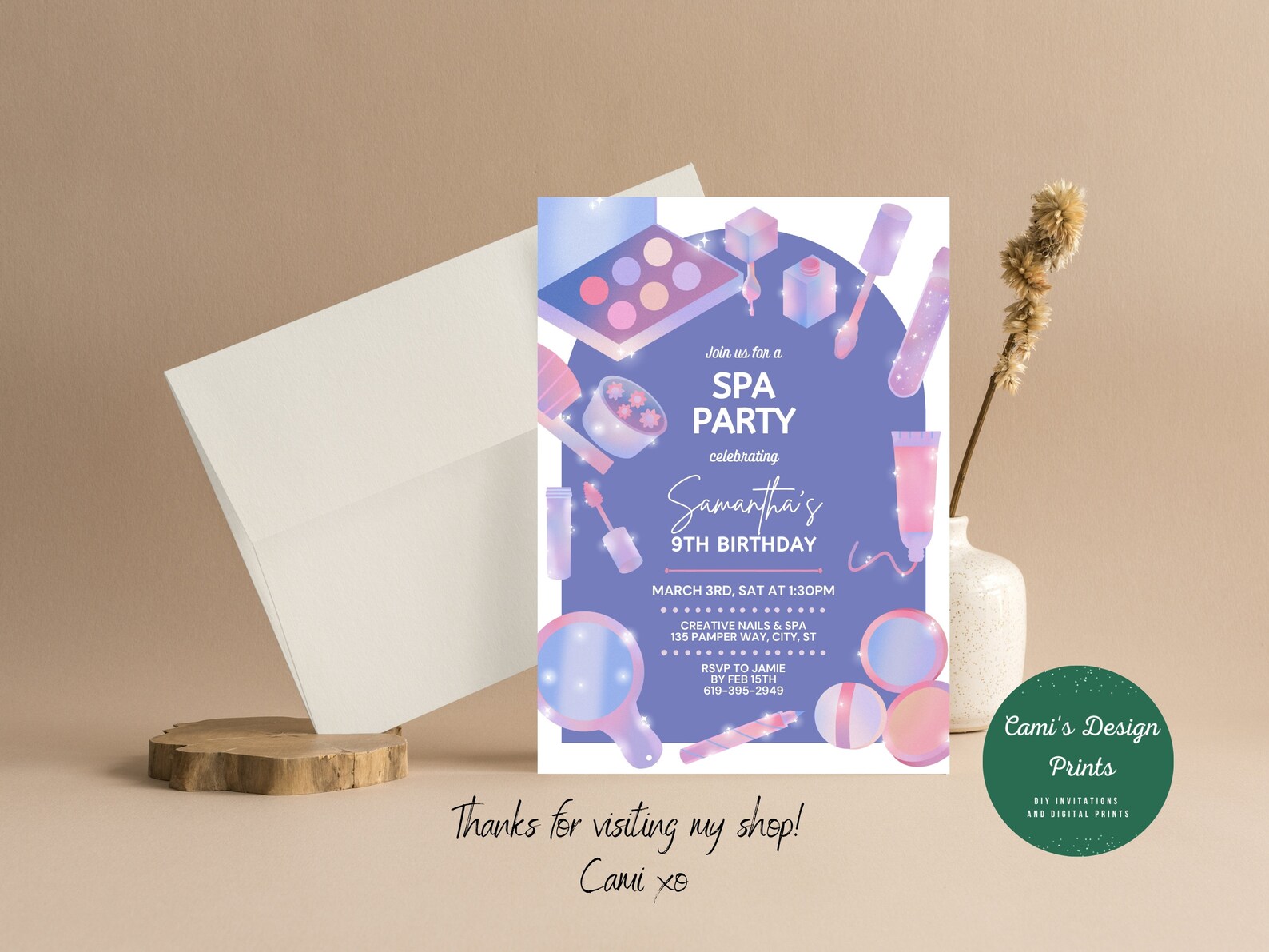Spa Party Invite, Spa Birthday Party, Spa Invitation, Girls Spa ...