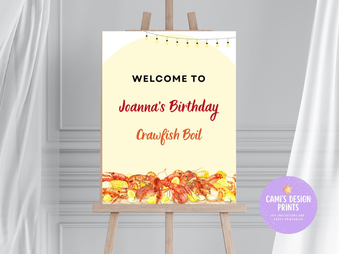Crawfish Boil Welcome Sign, Any Occasion Banner, Let the Good Times ...