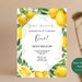 Editable Lemon Birthday Invitation, Sunshine Lemonade and Fun, Citrus ...