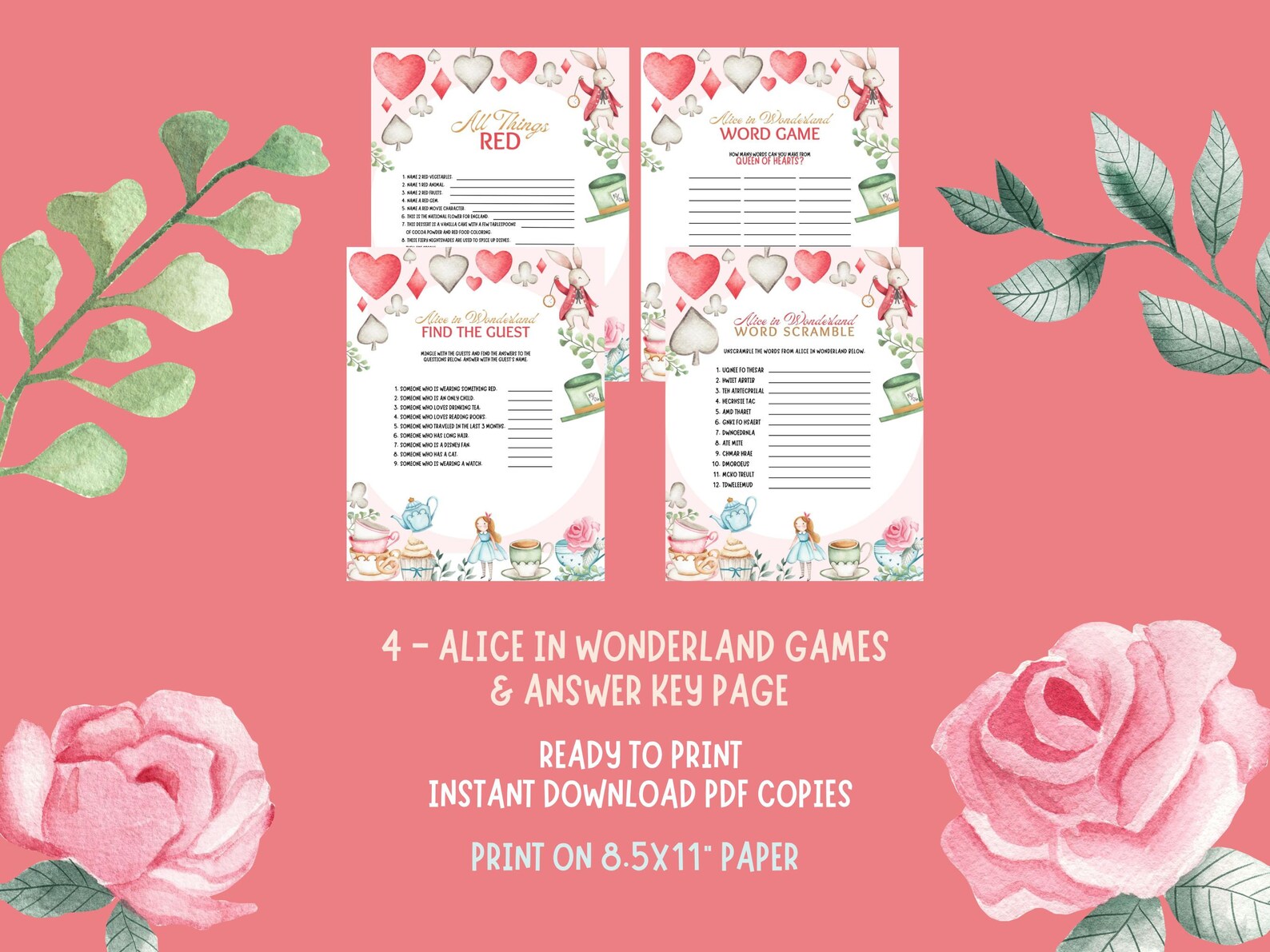 Alice in Wonderland Games, Alice in Onederland Party Game, Wonderland ...