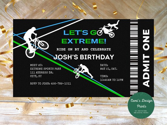 Extreme Printable Invitations Extreme Digital Print Wedding
