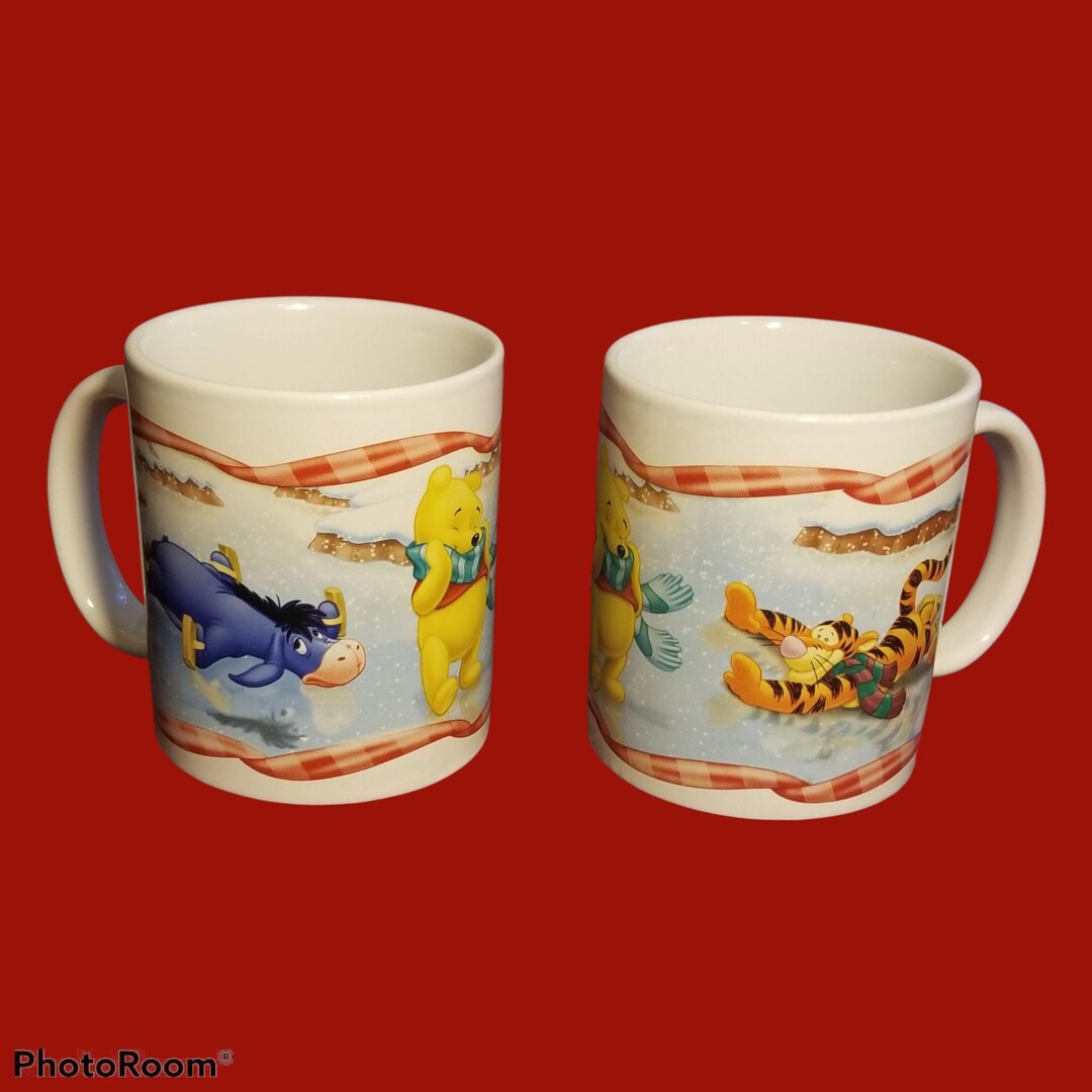 Pair of Vintage Disney Winnie the Poo Christmas Mugs - Etsy