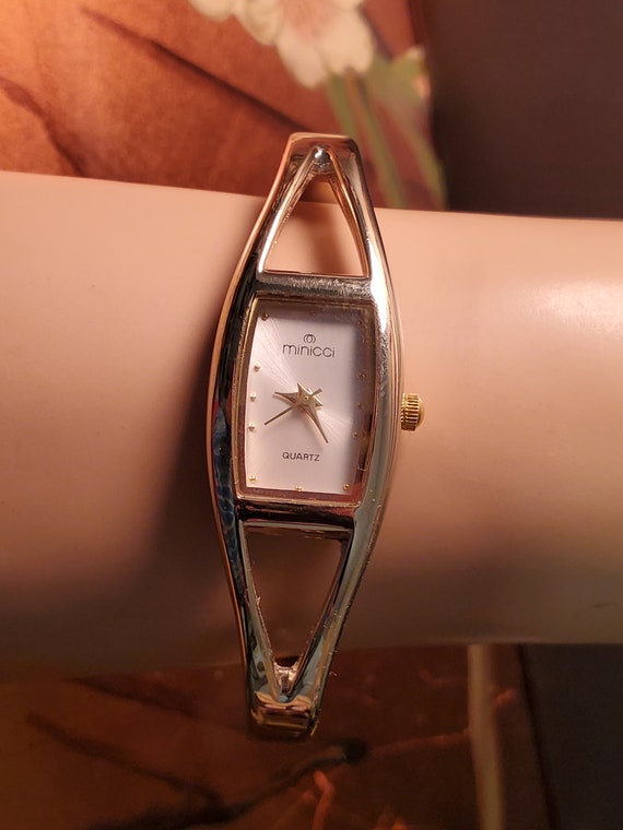 Vintage Minicci watch face quartz stainless steel squ… - Gem