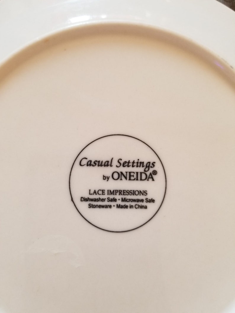 Oneida Stoneware - Lace Impressions - Bread Plate - Etsy