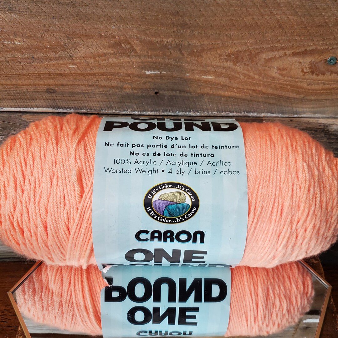 Caron One Pound Yarn-peach - #504 - 4-ply - Worsted Weight - Etsy