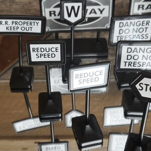 G-scale Model Rail Road Signs by Scientific Toys Ltd. Set of 14 - Etsy