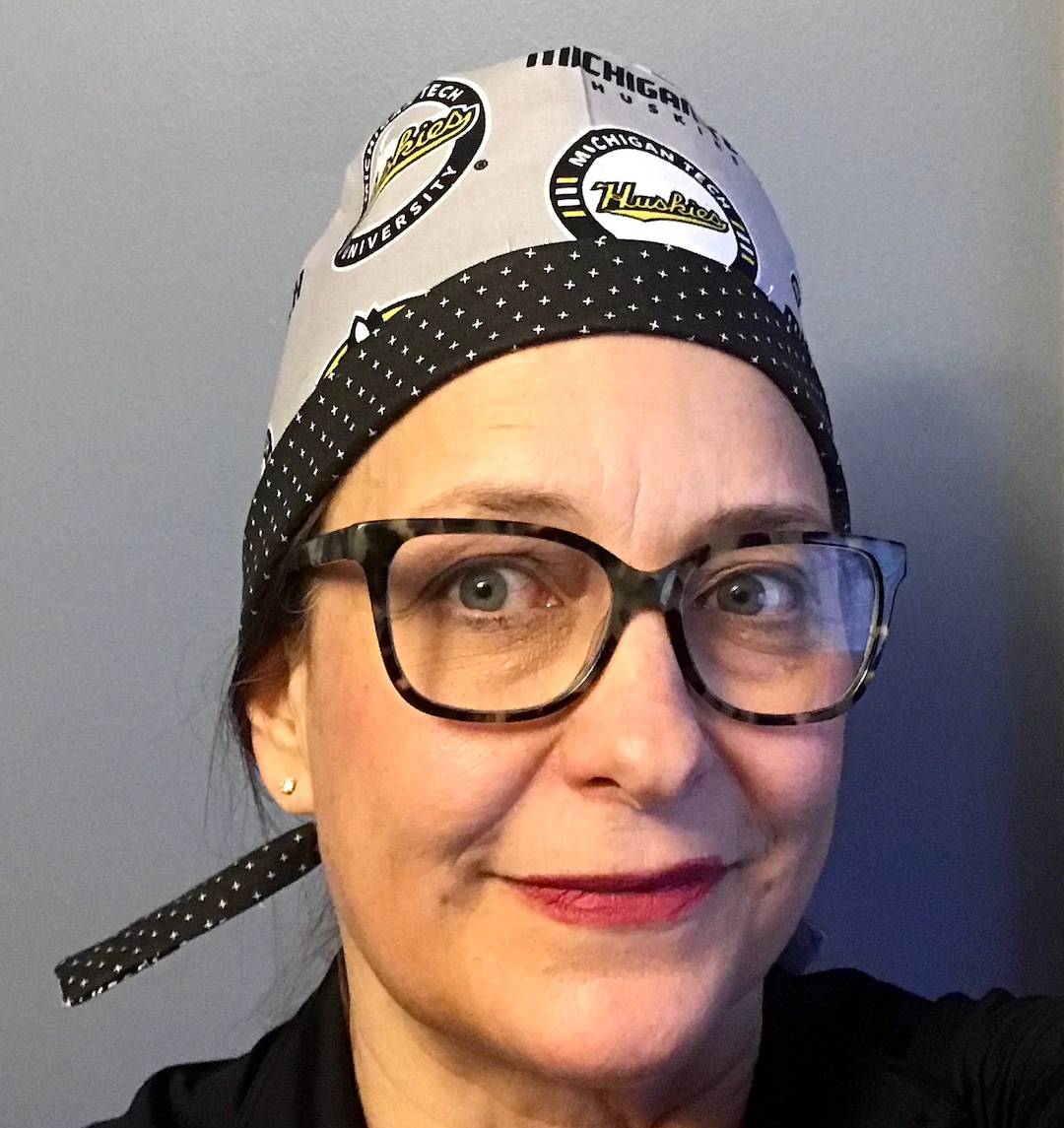 Michigan Tech Reversible Scrub Hat - Etsy