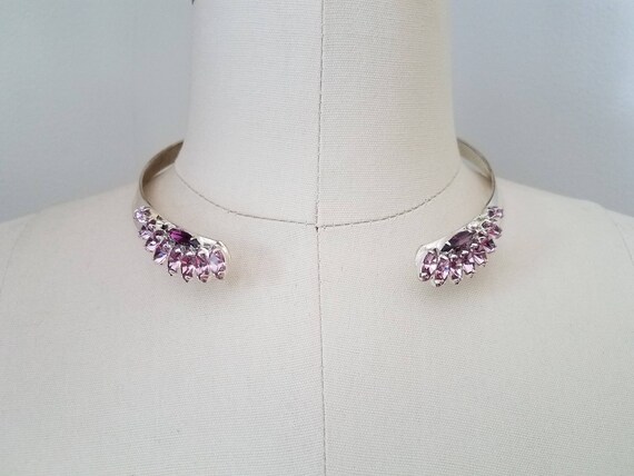 Purple Crystal Choker Necklace Collar Choker Neck Cuff | Etsy