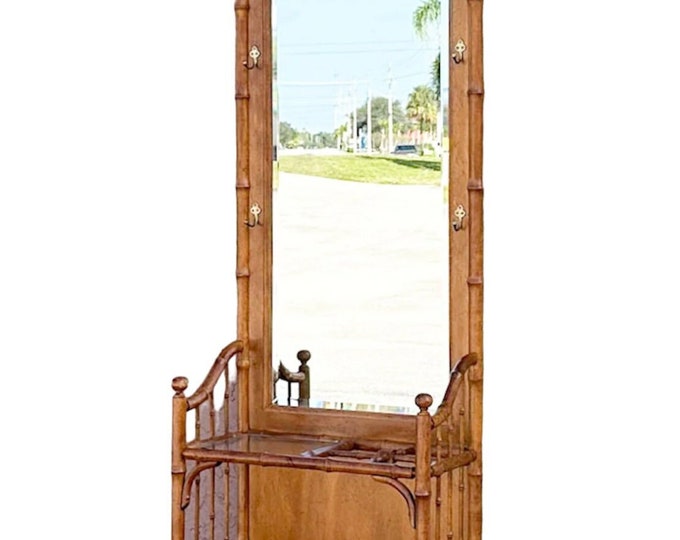 Vintage Faux Bamboo Hall Tree - Etsy