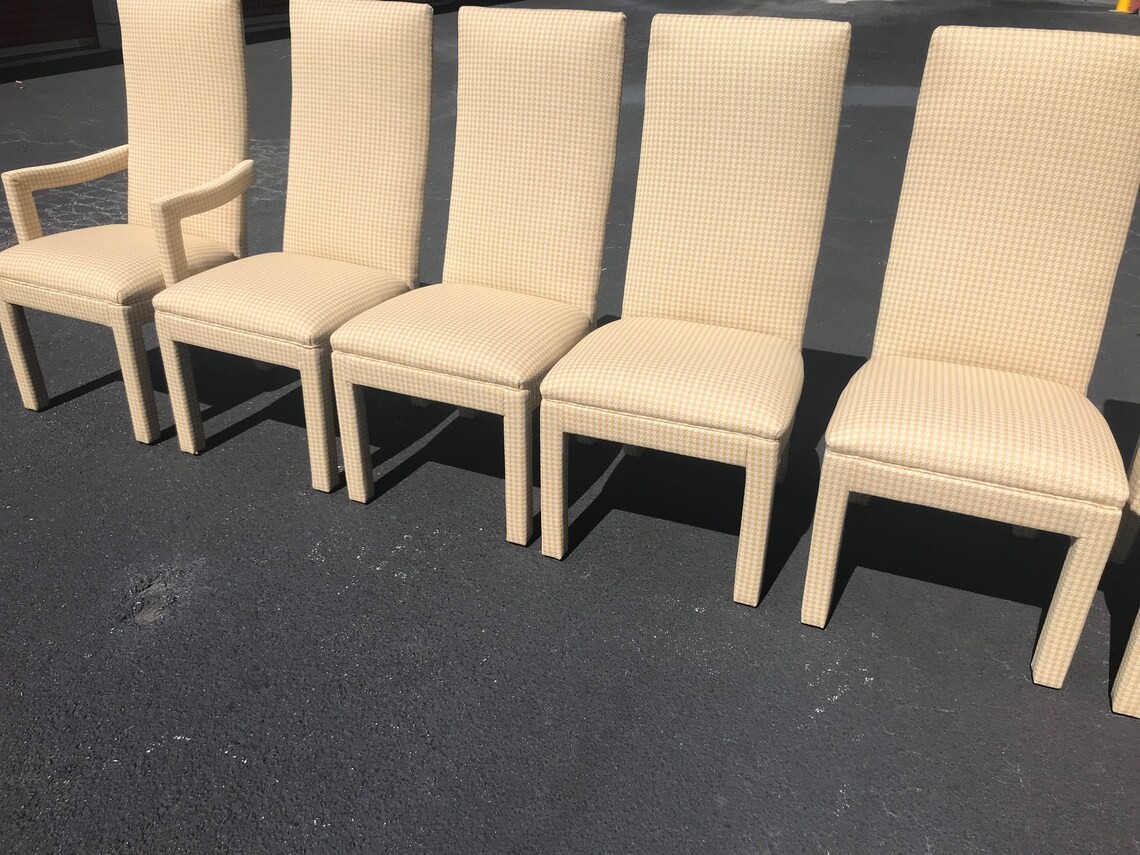 Superb Set of 6 Vintage Parsons Chairs With All New - Etsy