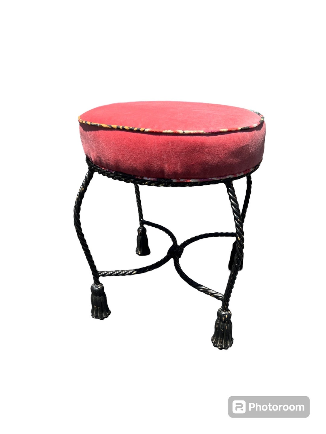 Great Vintage Rope and Tassel Stool - Etsy