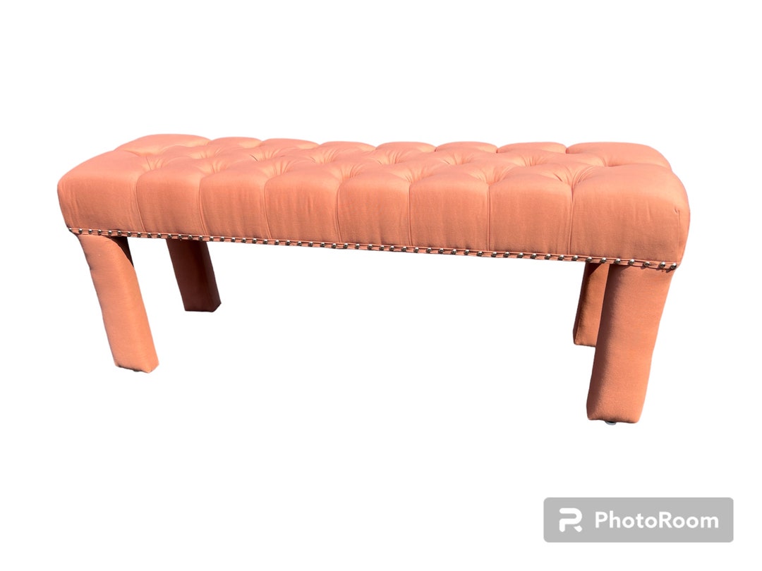 Beautiful Vintage Tufted Parsons Style Bench All New Upholstery - Etsy