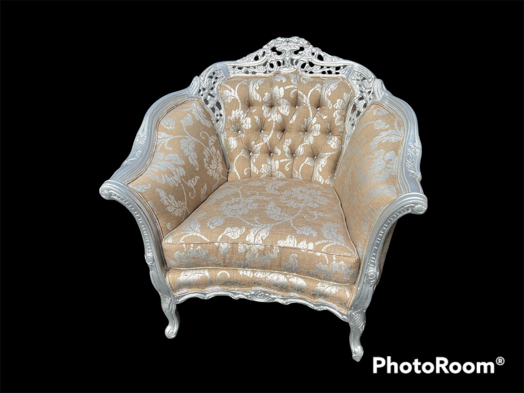 Vintage Victorian Style Arm Chair With New Upholstery RESERVED - Etsy