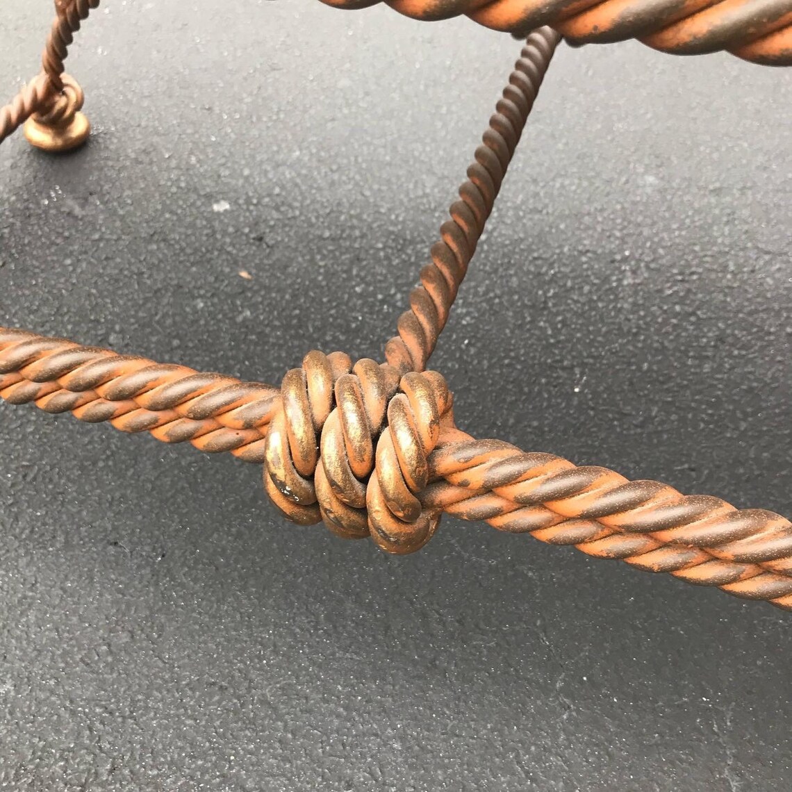 Heavy Wrought Iron Twisted Rope Look Bench - Etsy