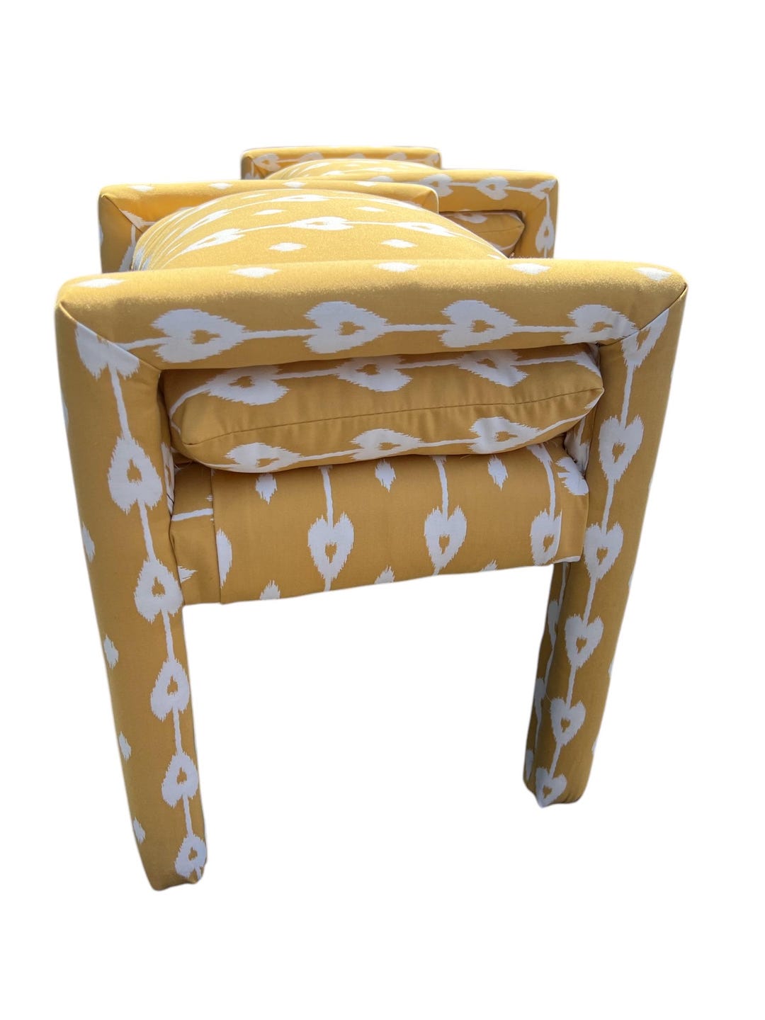 Vintage Ottoman Pair: Modified Ikat Fabric, New Upholstery - Etsy