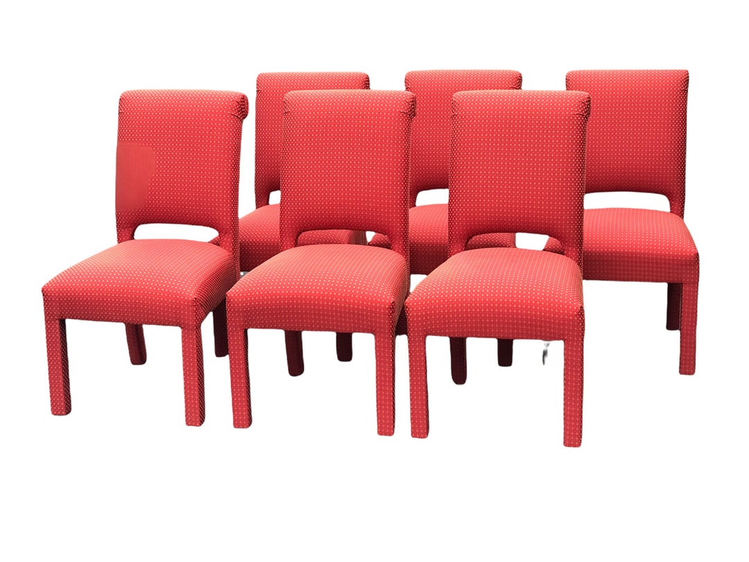 Superb Set of TWO Vintage Parsons Chairs With Great Upholstery. - Etsy