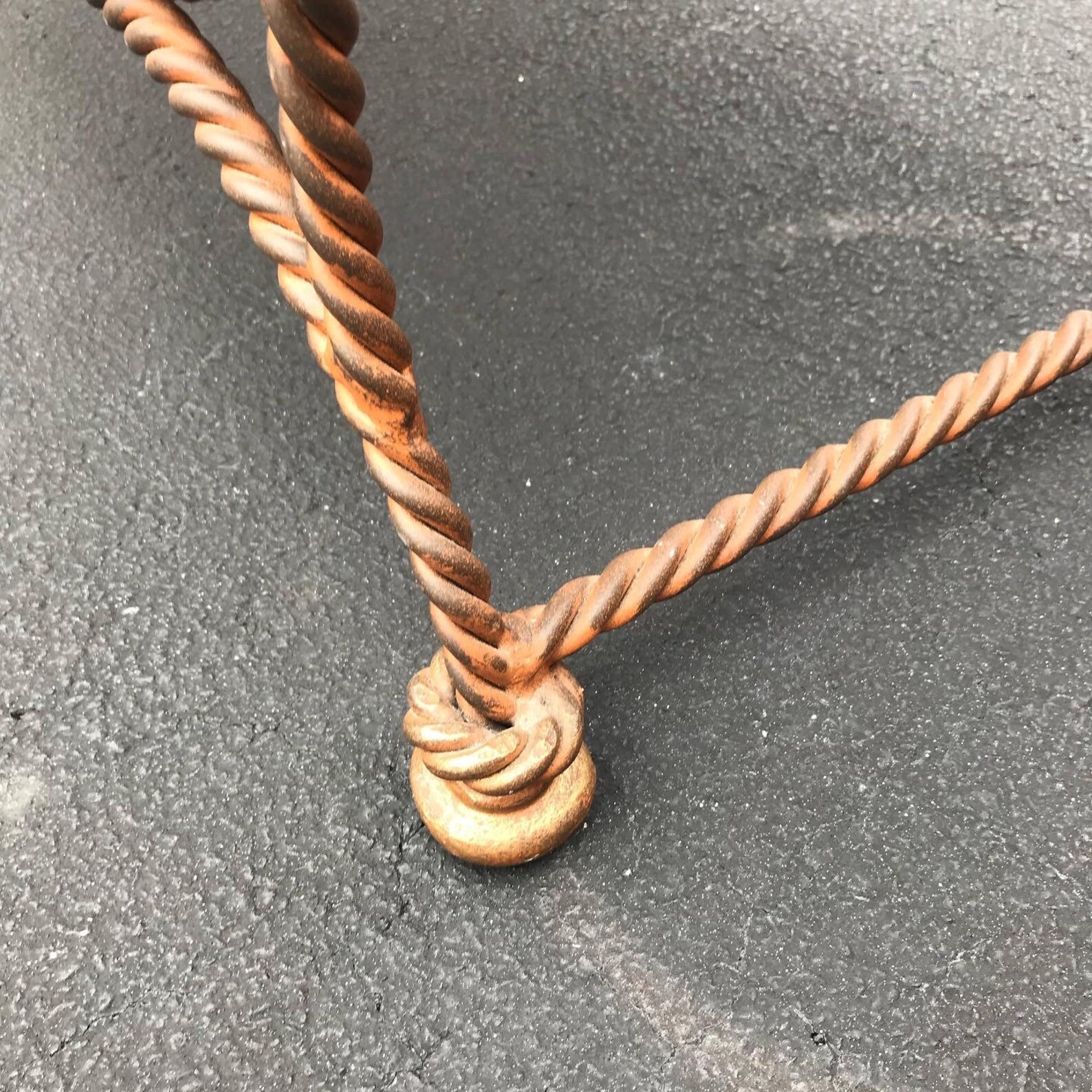 Heavy Wrought Iron Twisted Rope Look Bench - Etsy