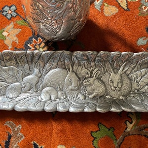 Vintage Arthur Court Rabbit Tray and Matching Pitcher - Etsy