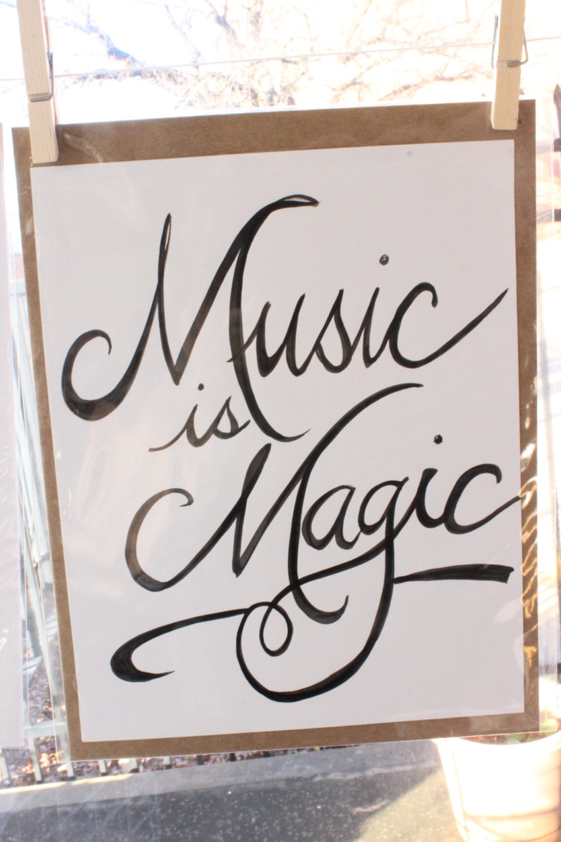 Music is Magic Handlettered Quote Print | Etsy
