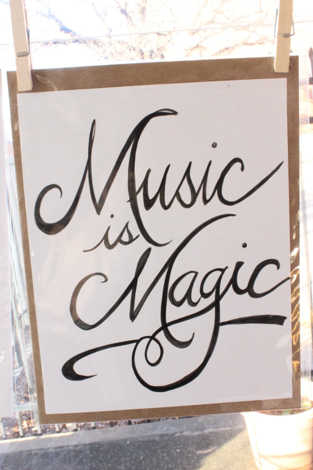 Music is Magic Handlettered Quote Print - Etsy