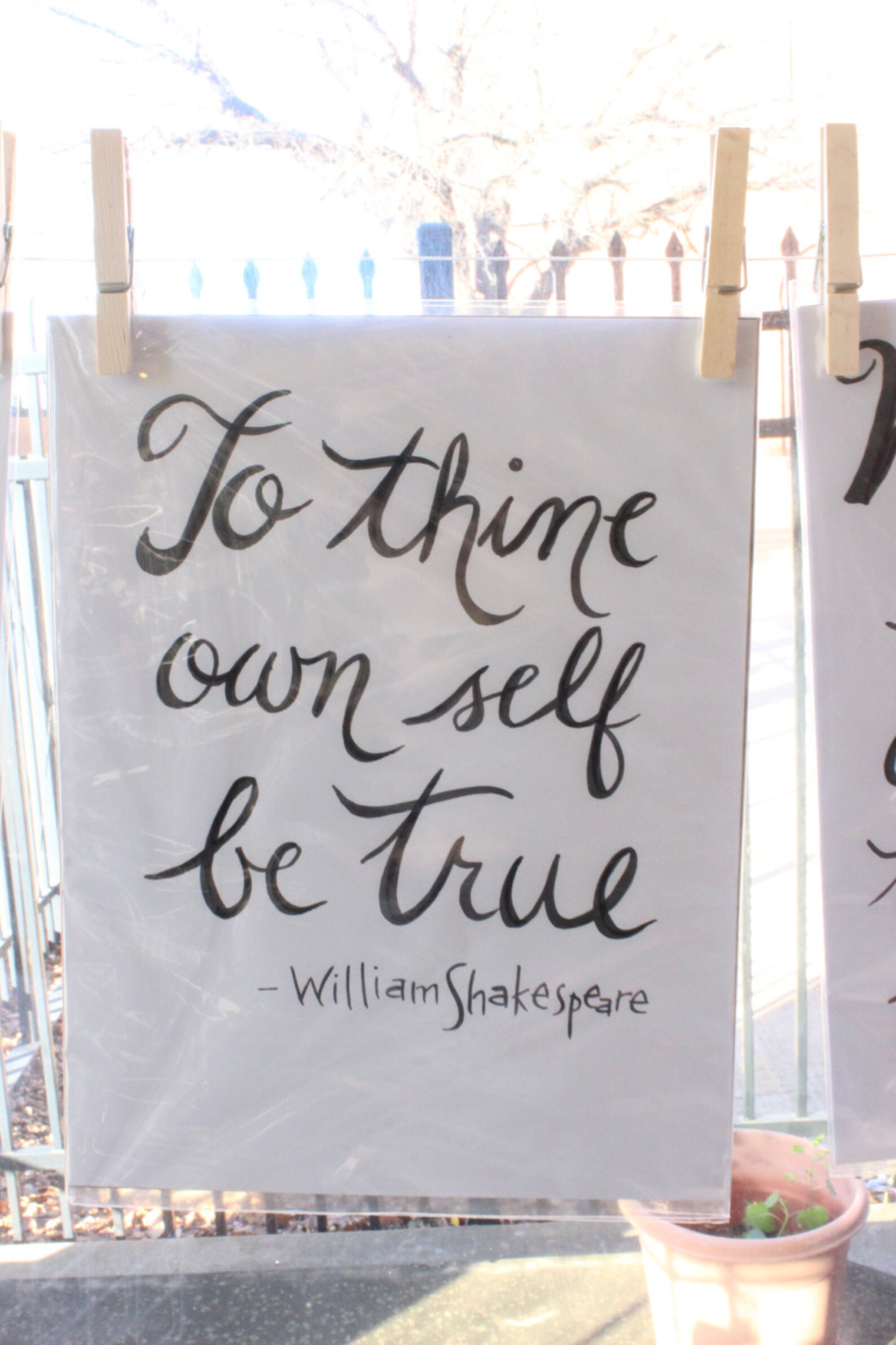 To Thine Own Self Be True william Shakespeare Handlettered - Etsy