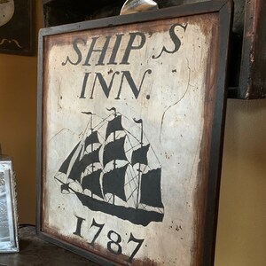 Primitive, Colonial, Wooden Tavern Sign - Etsy