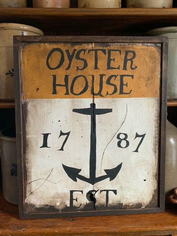 Primitive Colonial Wooden Tavern Sign | Etsy