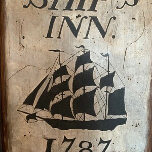 Primitive, Colonial, Wooden Tavern Sign - Etsy