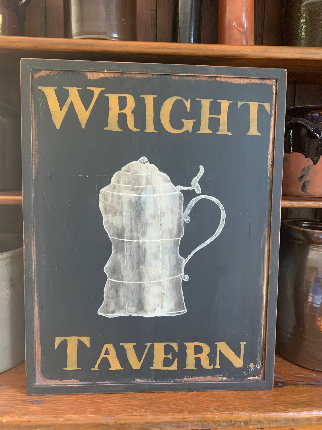 Primitive, Colonial, Early American, Wooden Tavern Sign - Etsy