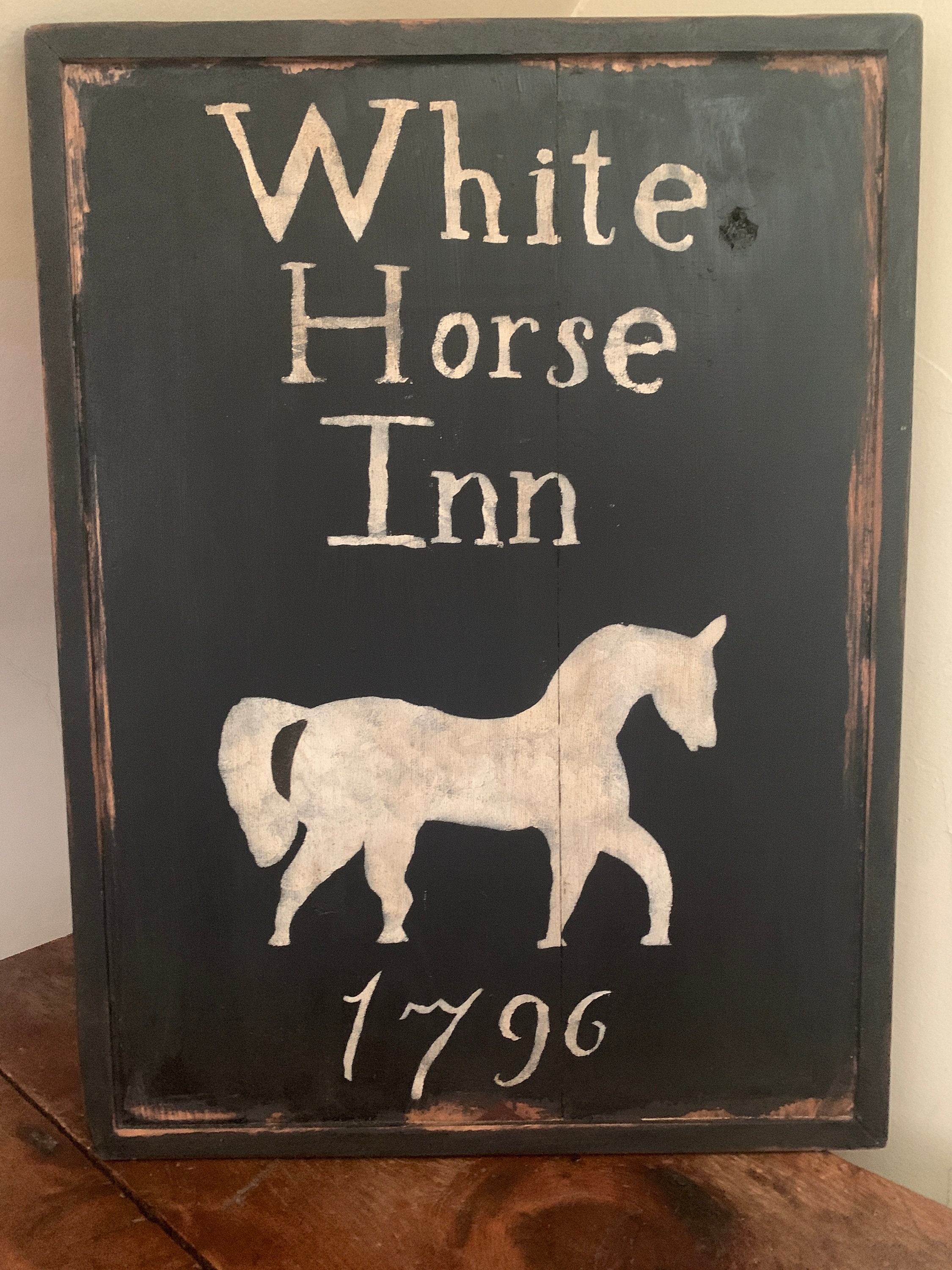 Primitive Early American Colonial Wooden Tavern Sign MADE - Etsy