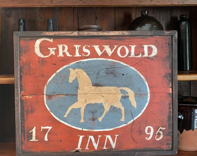 Primitive Colonial Early American Wood Tavern Sign - Etsy