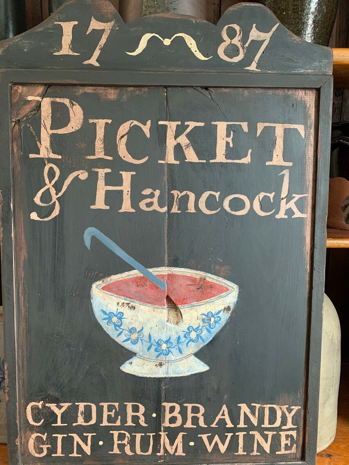 Primitive Colonial Wooden Tavern Sign - Etsy