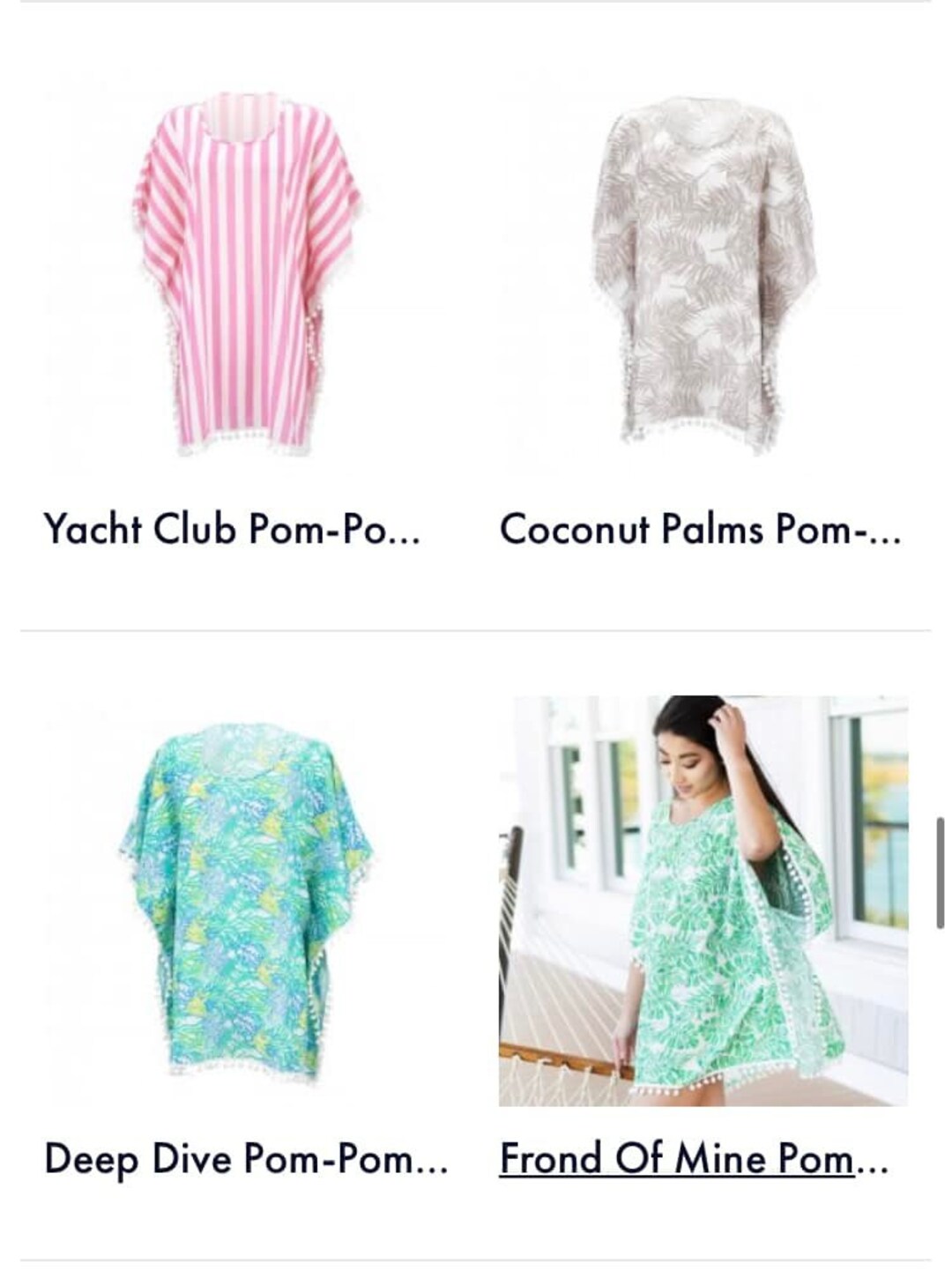 Pom-pom Cover Ups Personalization, Monogram, Monogrammable, Cover Ups ...