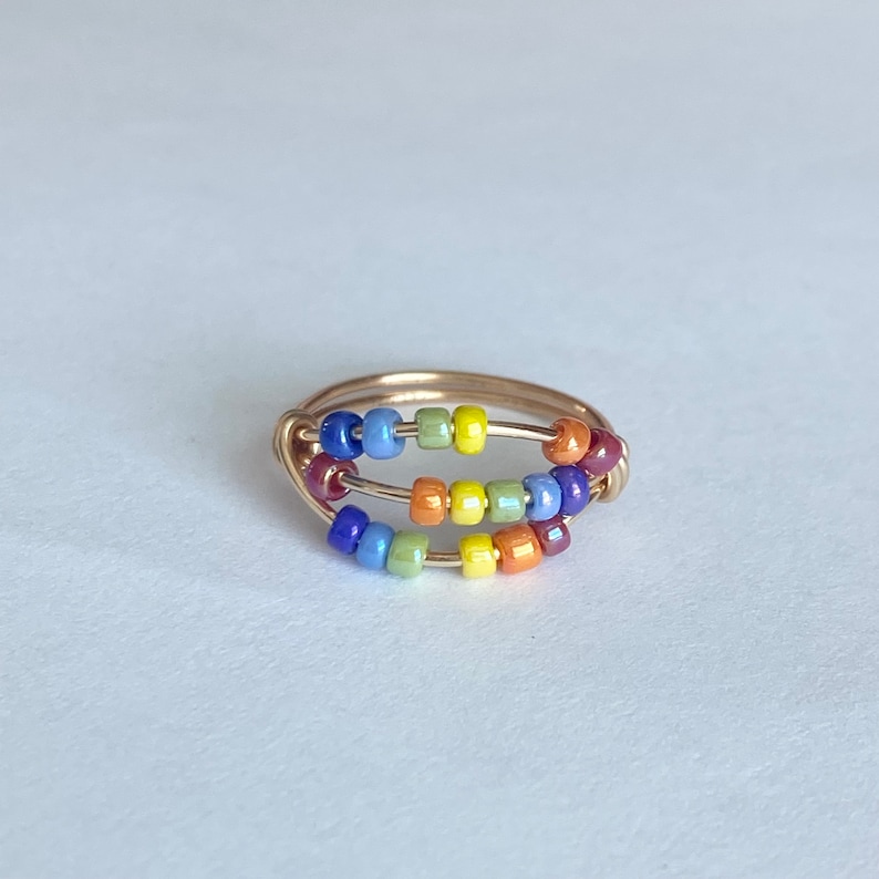 Rainbow Fidget Rings for Daughter/ Children / Kids / Worry - Etsy