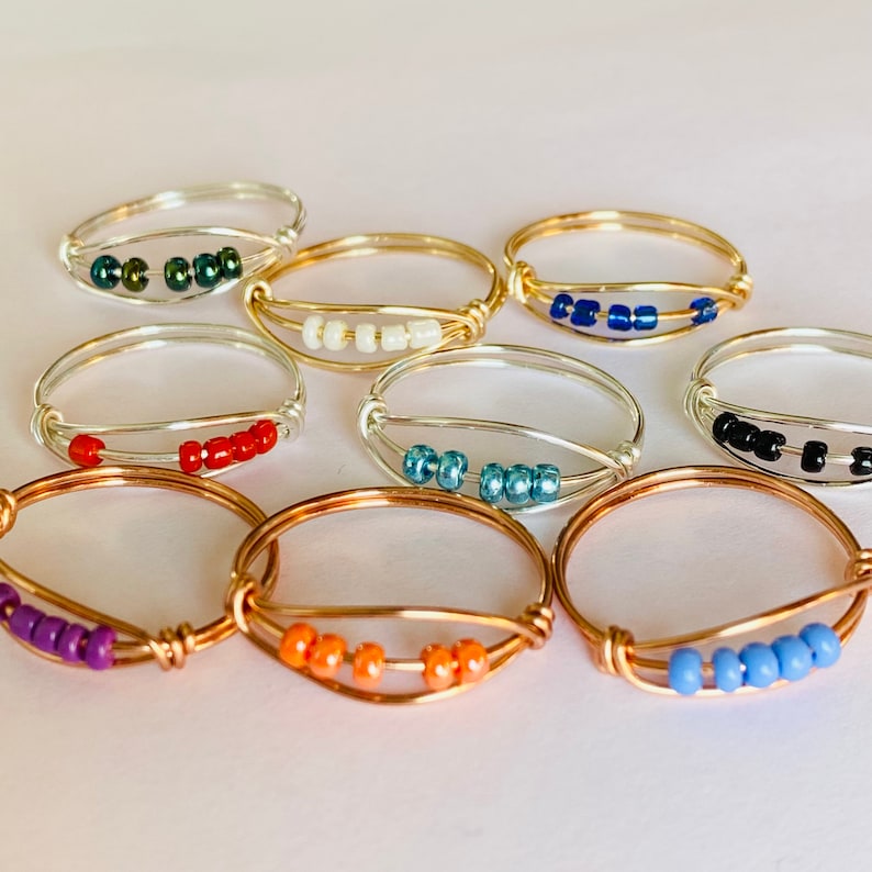 Custom Fidget Spinner Ring / Fidget Jewelry for Her / Fidget Ring for ...