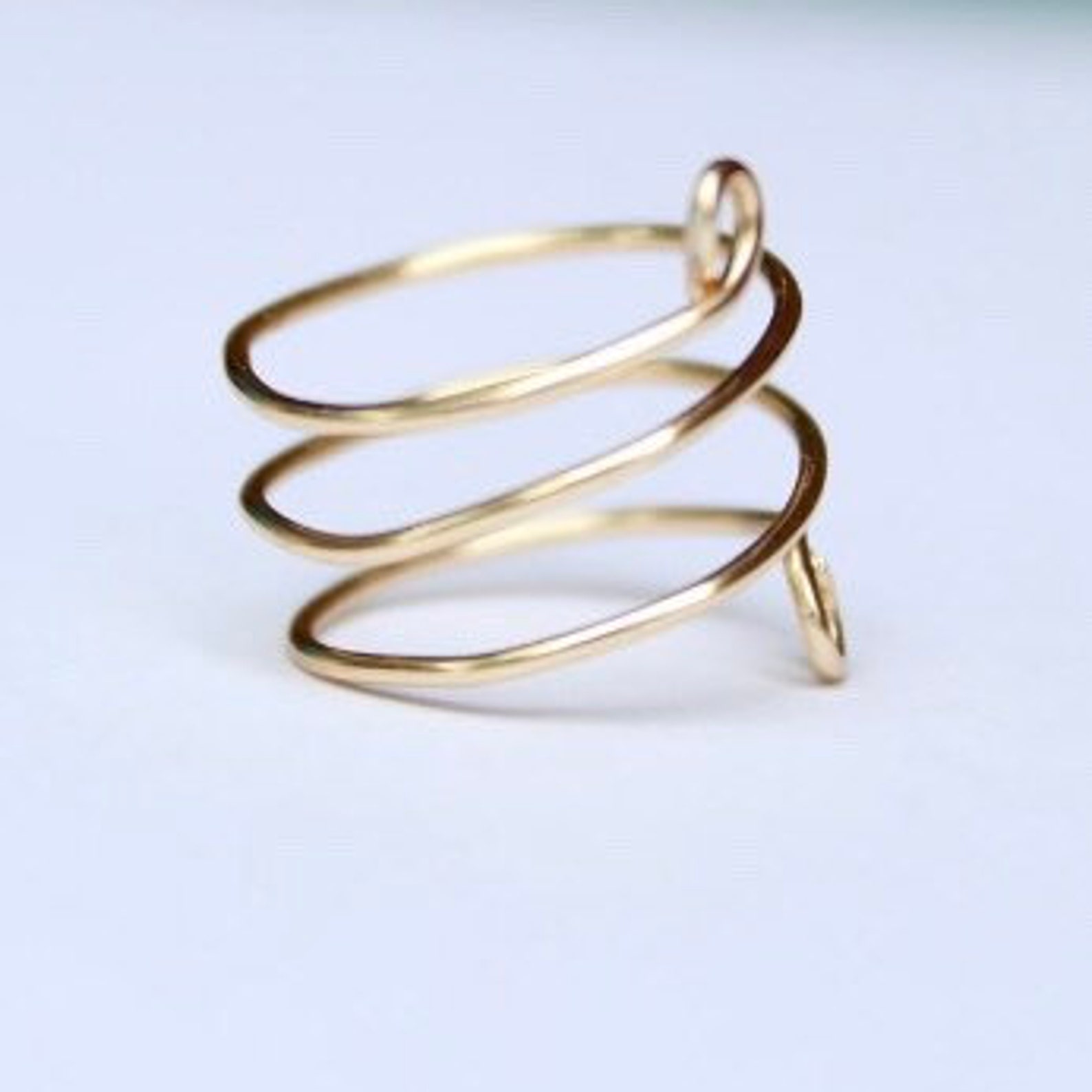 Adjustable Thin Spiral Toe Ring / Knuckle Ring / Minimalist - Etsy
