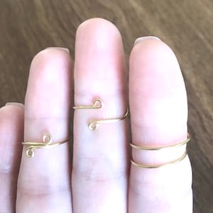 Set of 3 Gold Midi Rings/ Gold Ring Set/ Gifts for Her - Etsy