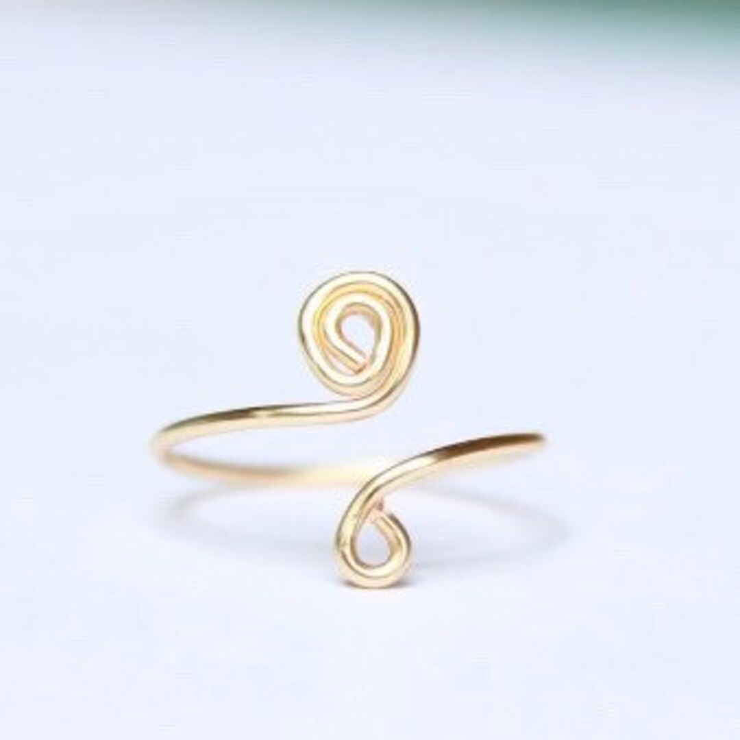 Toe Ring or Midi Ring/ Thin Toe Ring / Gold / Silver Adjustable Toe ...