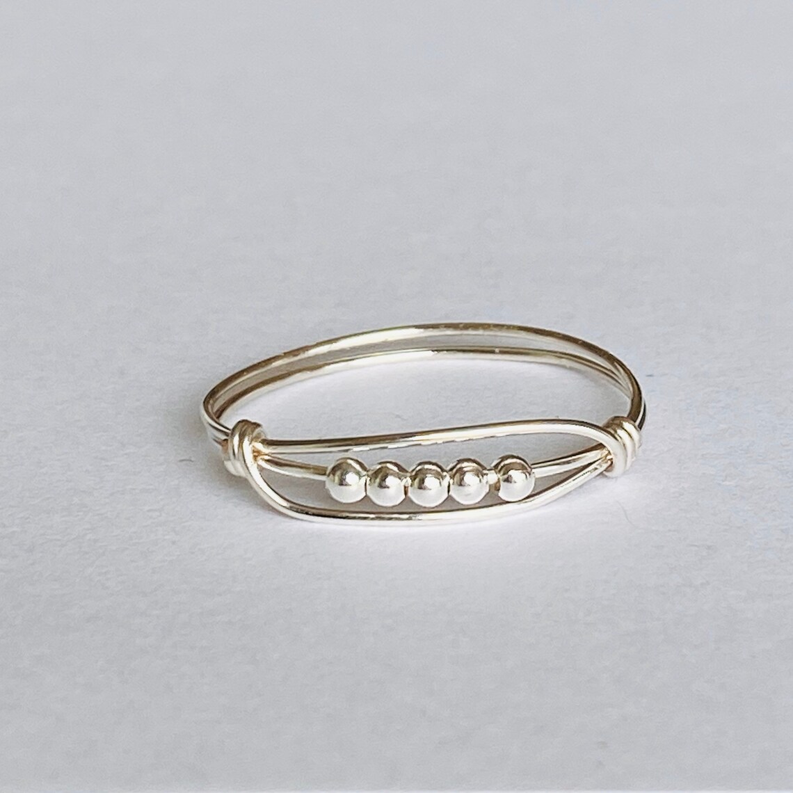 Pure Sterling Silver Fidget Ring Spinner / Meditation Ring / - Etsy