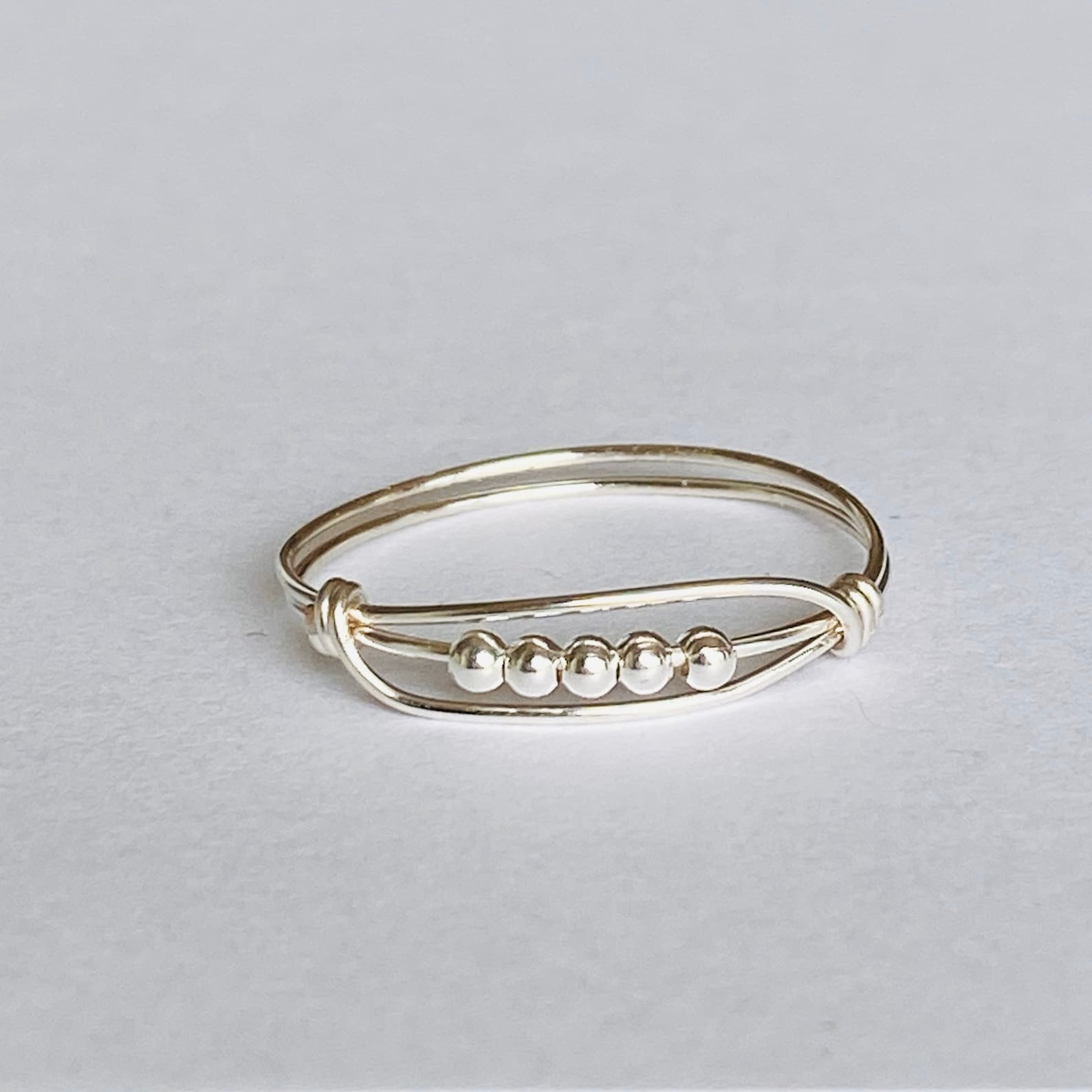 Pure Sterling Silver Fidget Ring Spinner / Meditation Ring / - Etsy