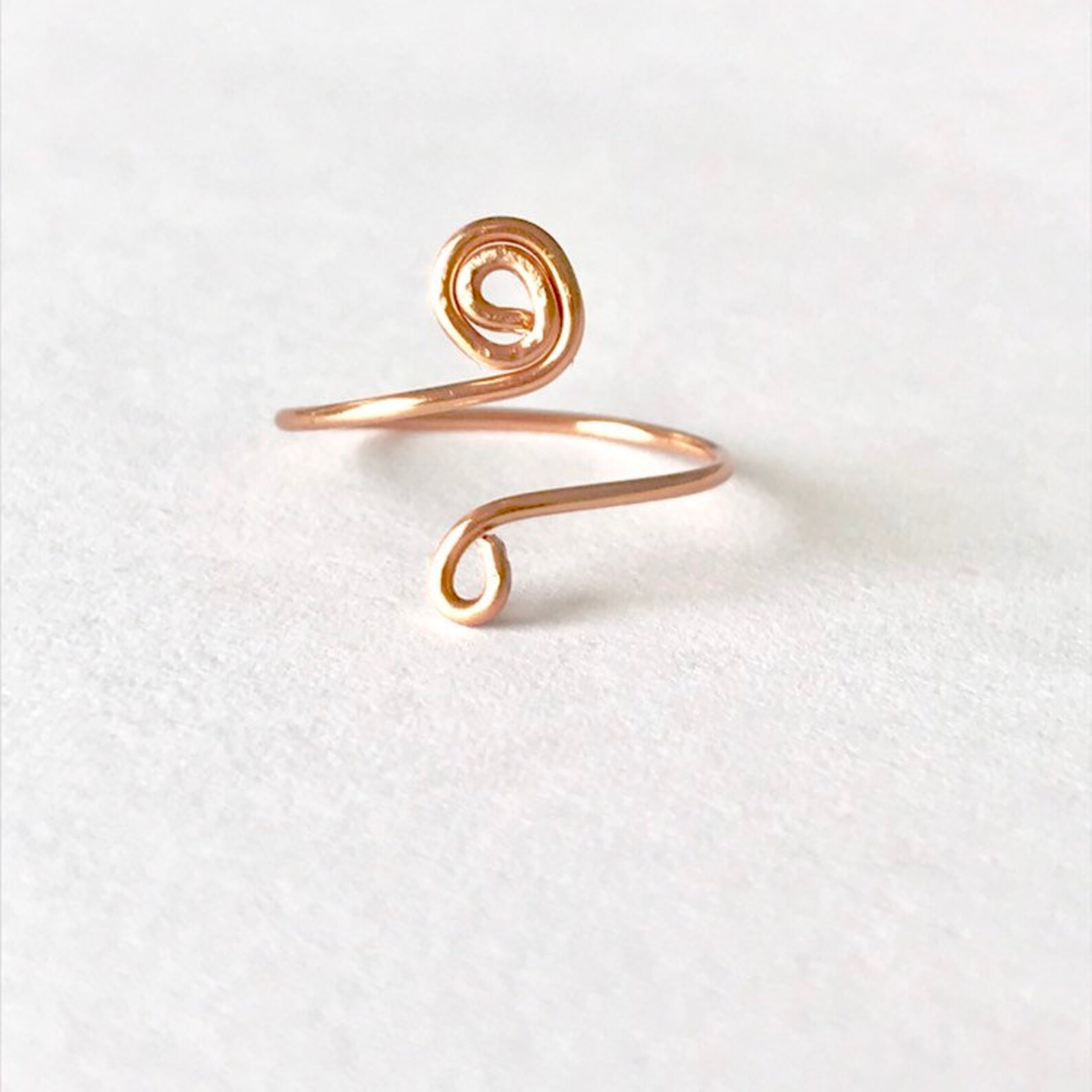Set of Toe Rings / Spiral Toe Rings / Copper Toe Rings / - Etsy