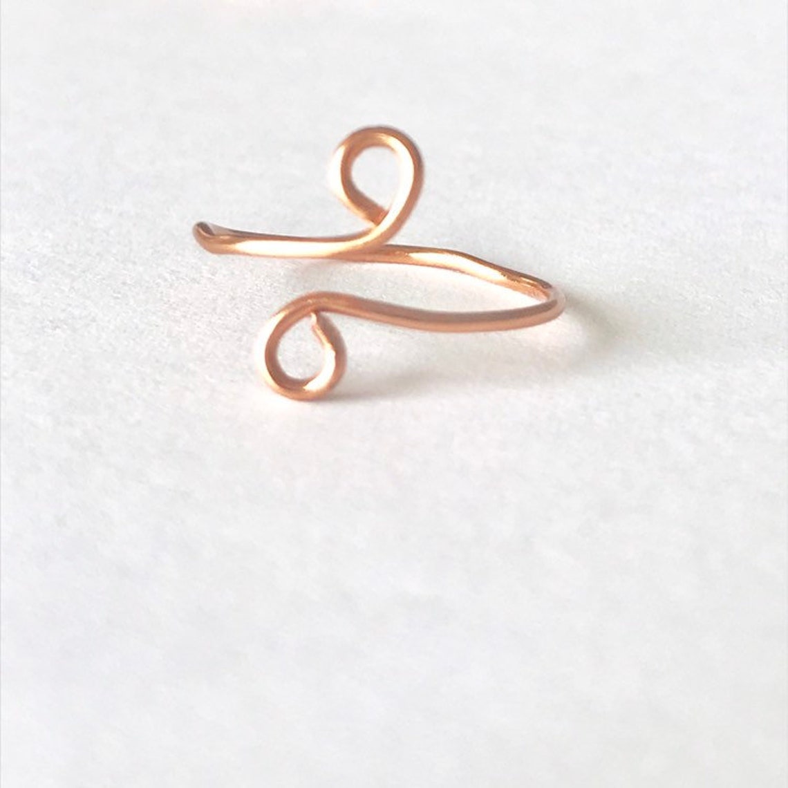 Set of Toe Rings / Spiral Toe Rings / Copper Toe Rings / - Etsy