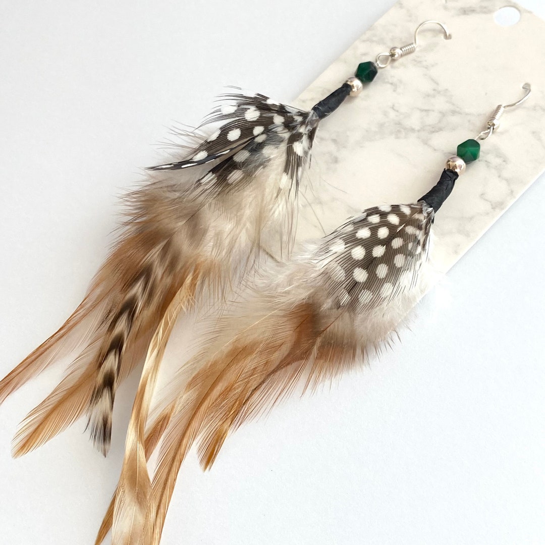 Pheasant Feather Earrings - Etsy