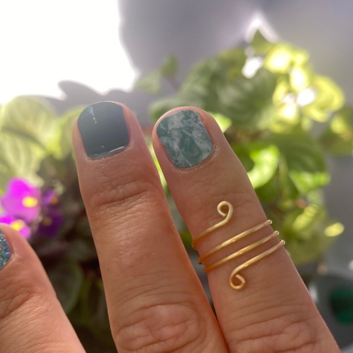Adjustable Thin Spiral Toe Ring / Knuckle Ring / Minimalist - Etsy