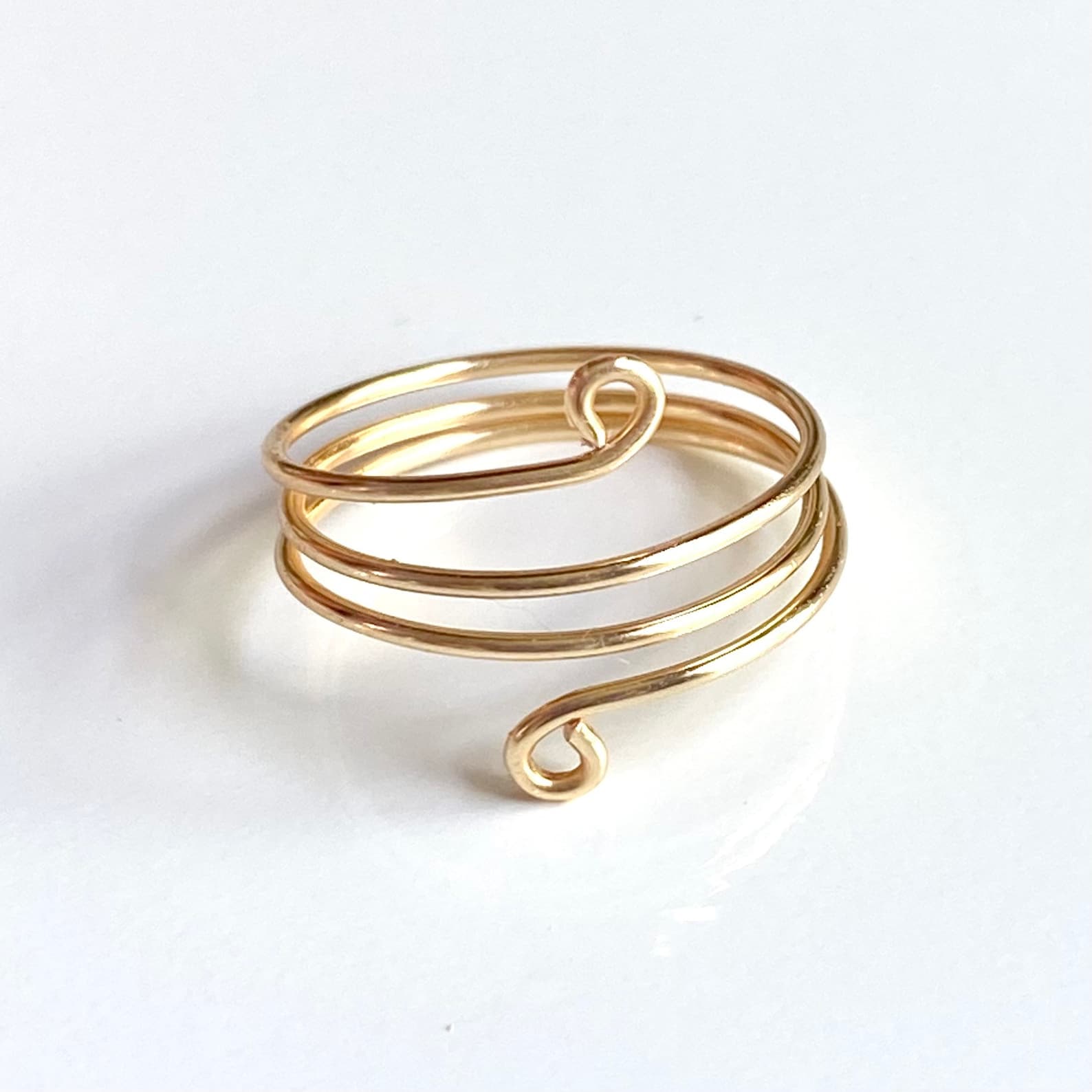 Adjustable Thin Spiral Toe Ring / Knuckle Ring / Minimalist - Etsy
